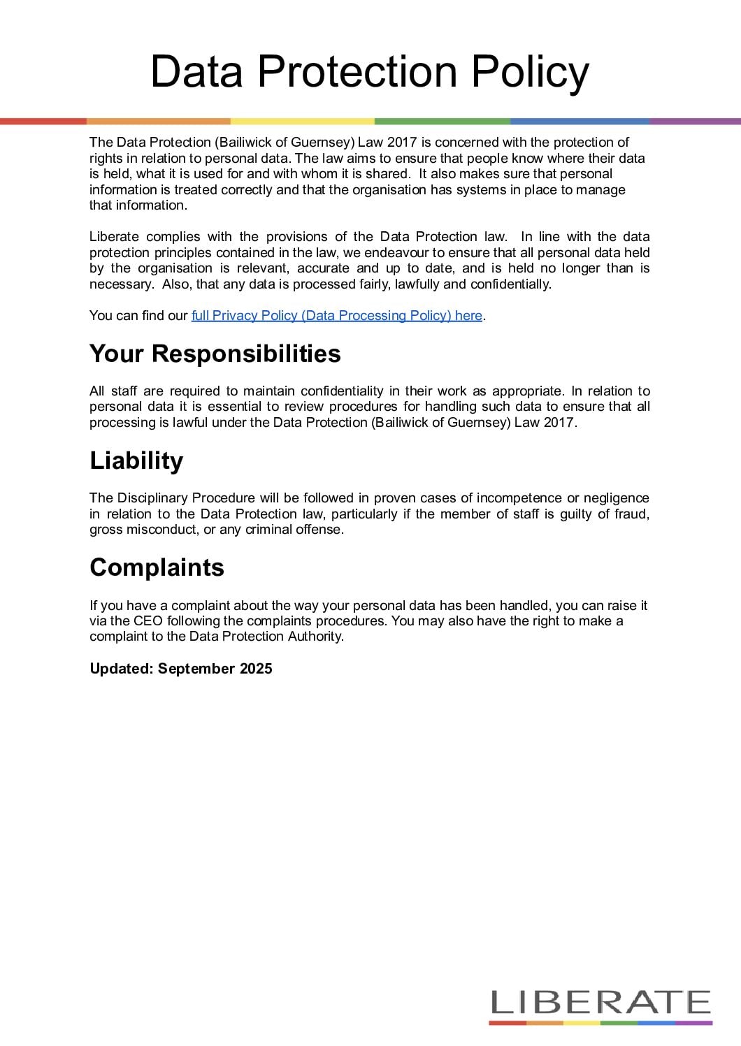 Compliance & Governance - Liberate